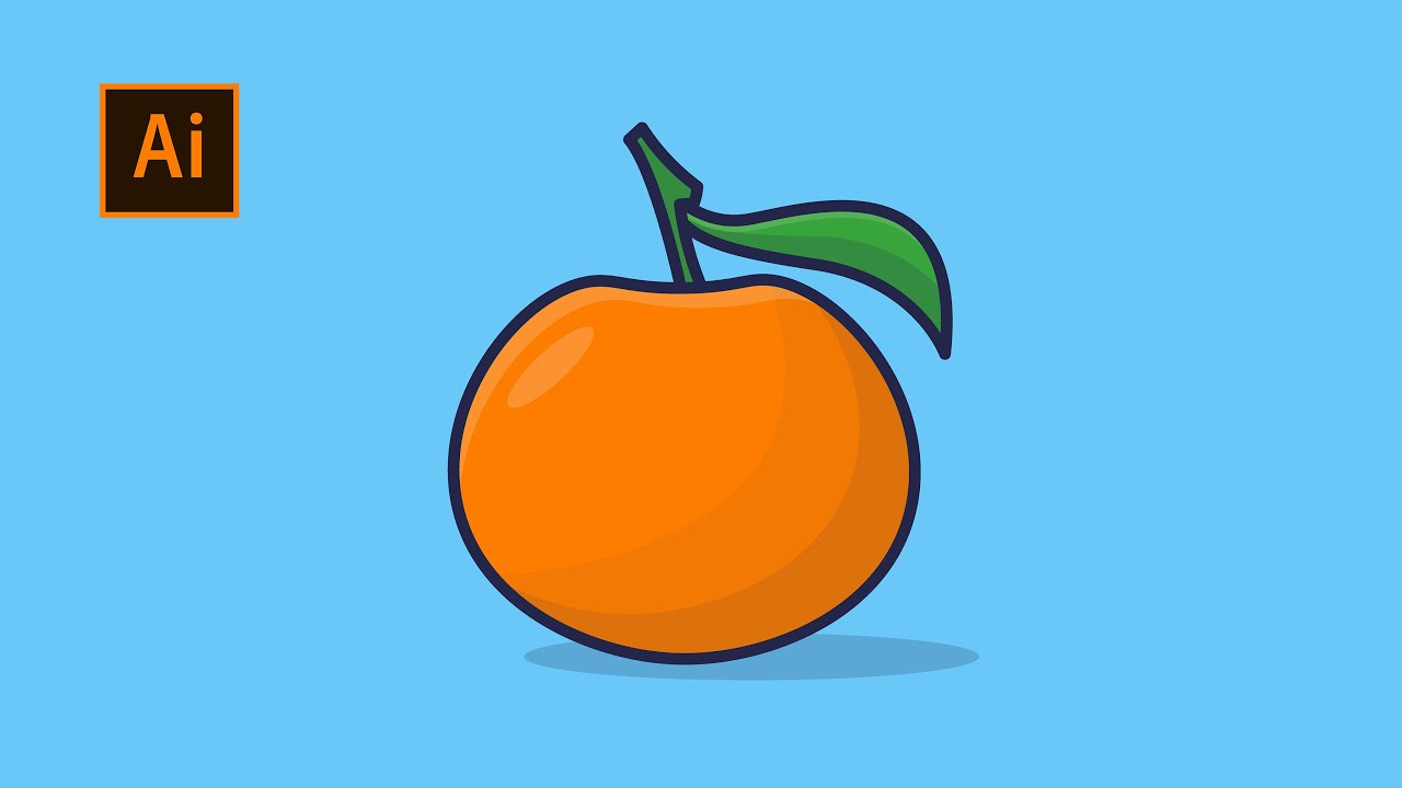 Adobe Illustrator Tutorial - Orange Fruit Vector (HD) - YouTube