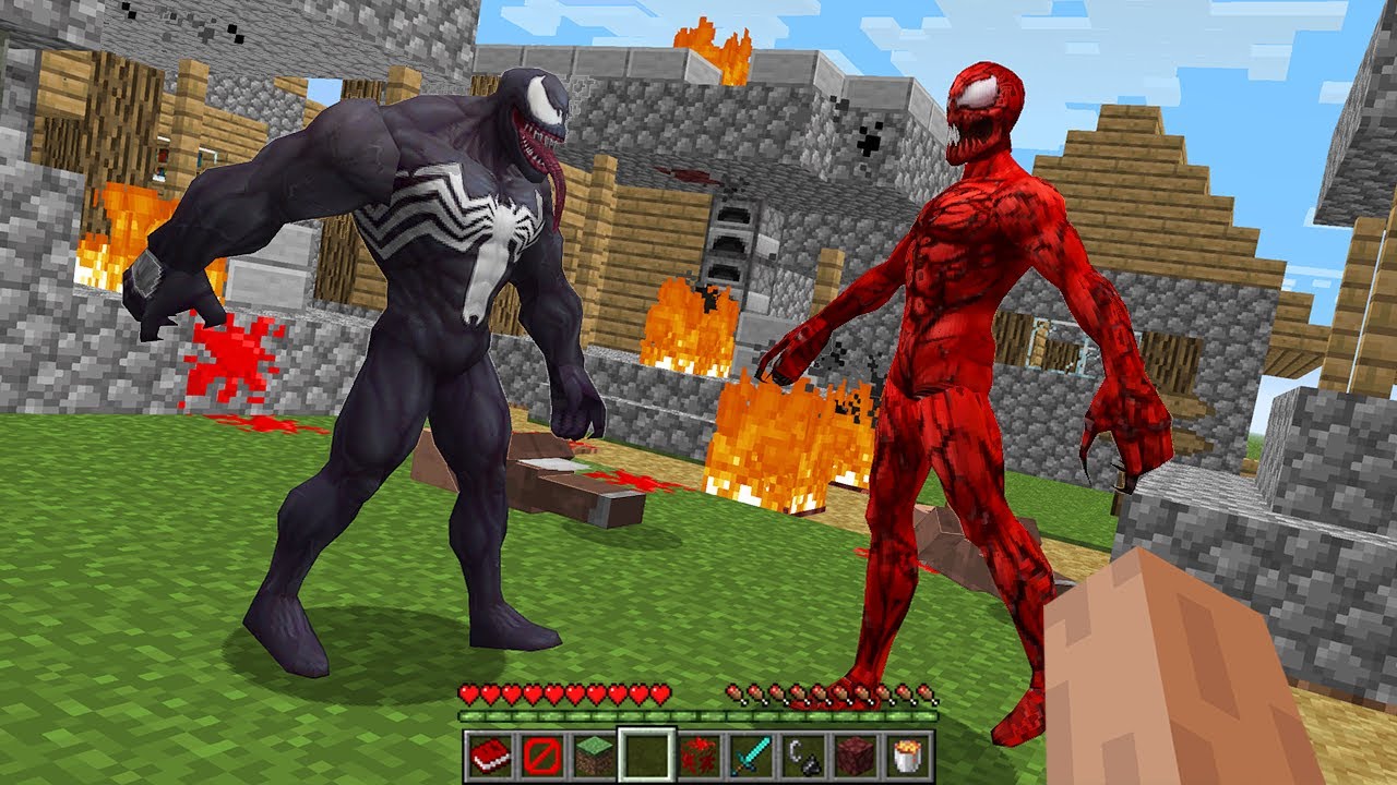 VENOM vs CARNAGE in MINECRAFT! Real Venom 2 in Minecraft - YouTube