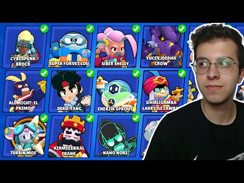 OYUNDAKİ TÜM KARAKTERLERİN EN İYİ KOSTÜMLERİNİ SIRALADIM !! BRAWL STARS