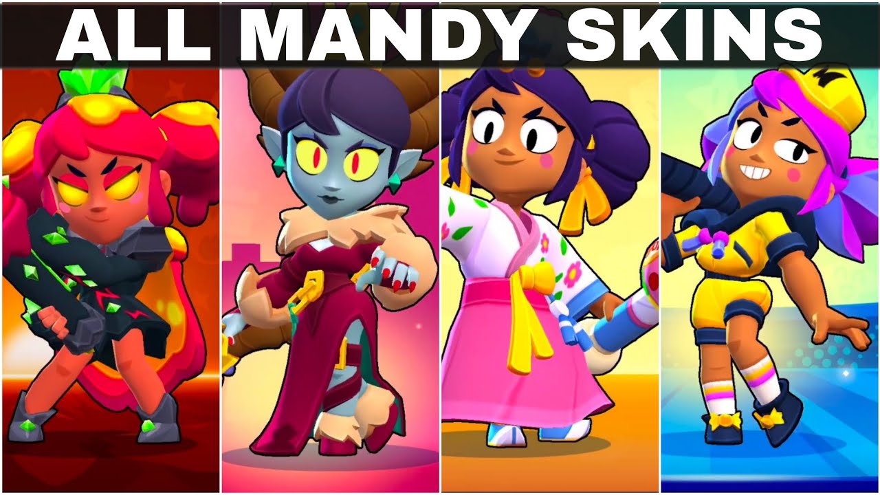 UNLOCKING ALL MANDY SKINS 🔥 | Brawl Stars - YouTube