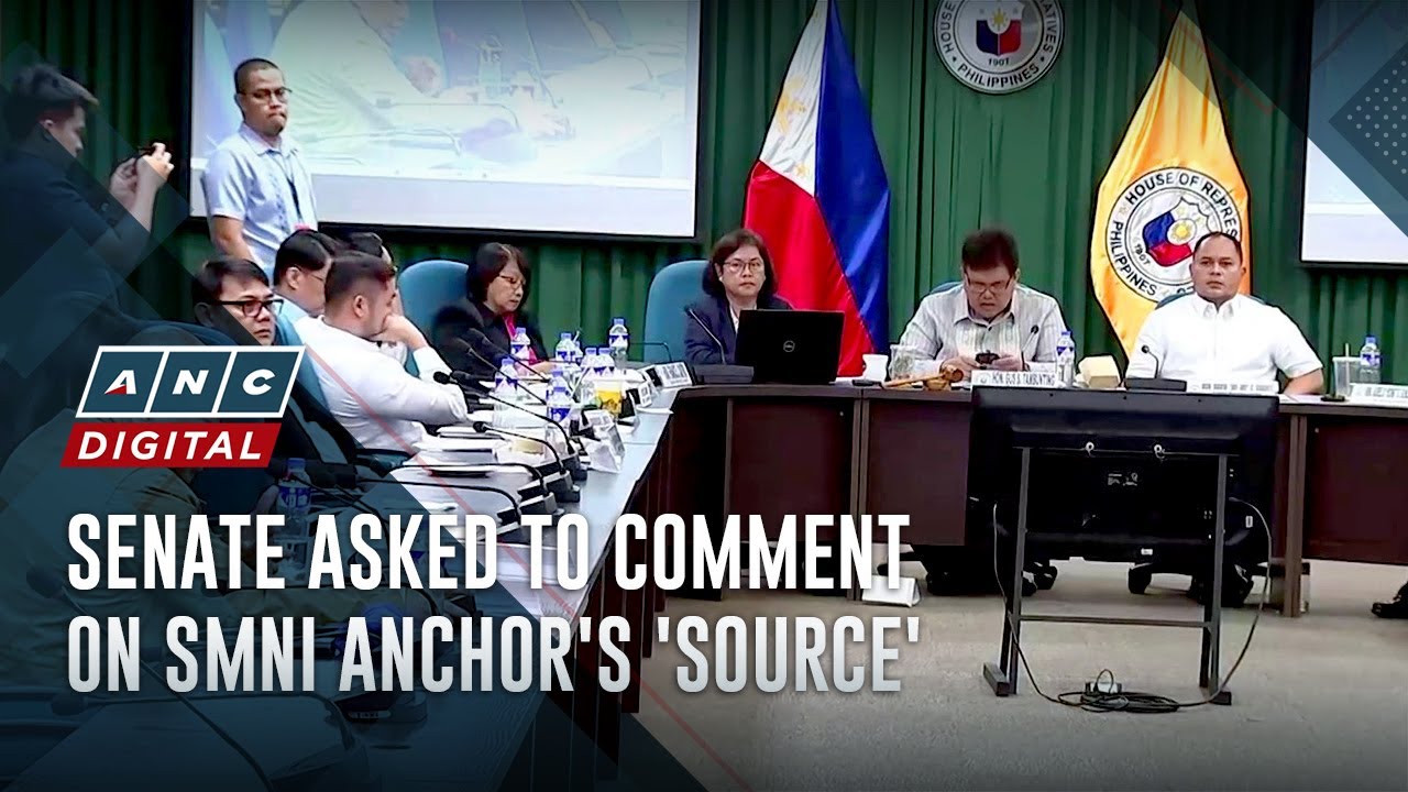 Senate asked to comment on SMNI anchor's 'source' | ANC - YouTube