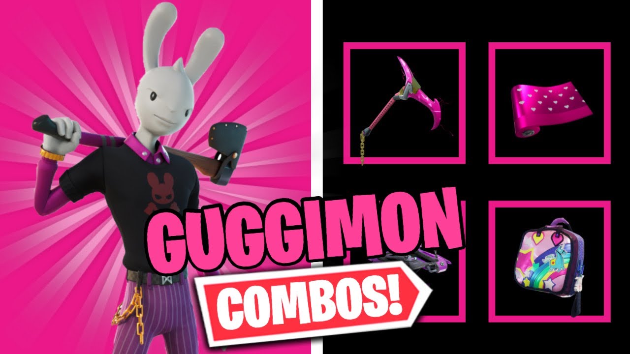 GUGGIMON COMBOS | FORTNITE SKIN REVIEW - YouTube