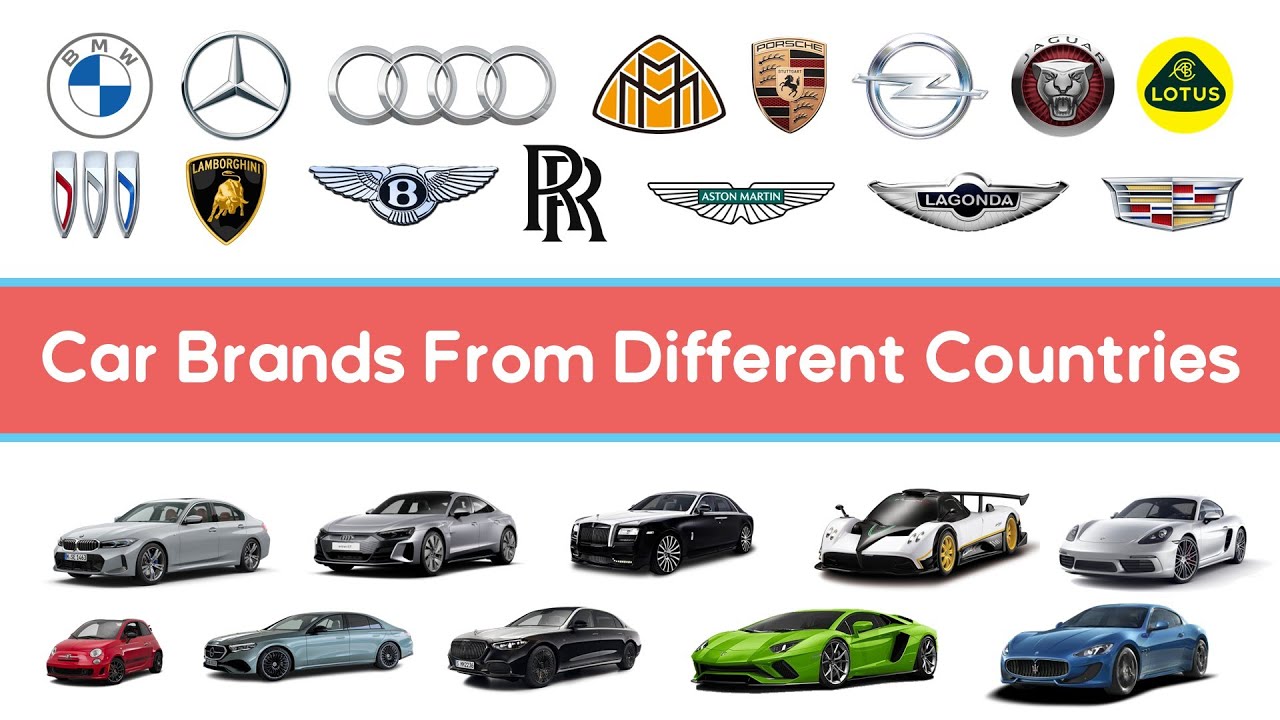 Car Brands From Different Countries | Car Logo | English Name # ...
