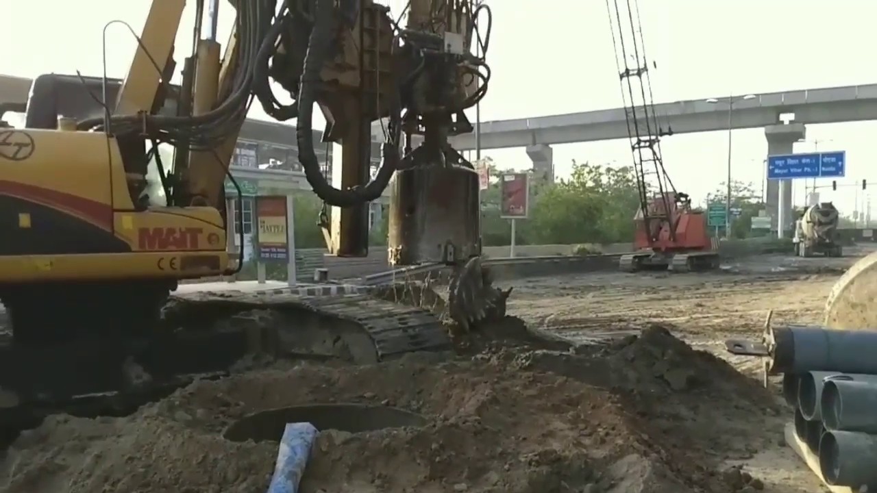 Piling work || Bored pile || Bored Pile method - YouTube