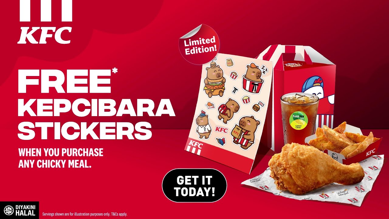 Free Kepcibara stickers with Chicky Meal for the little ones 🐥 - YouTube