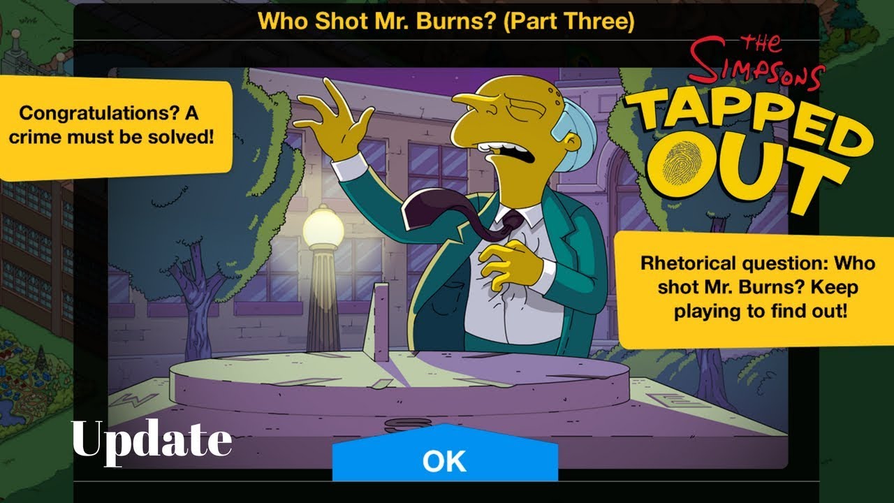 The Simpsons Tapped Out Who Shot Mr. Burns? (Part Three) Review - YouTube