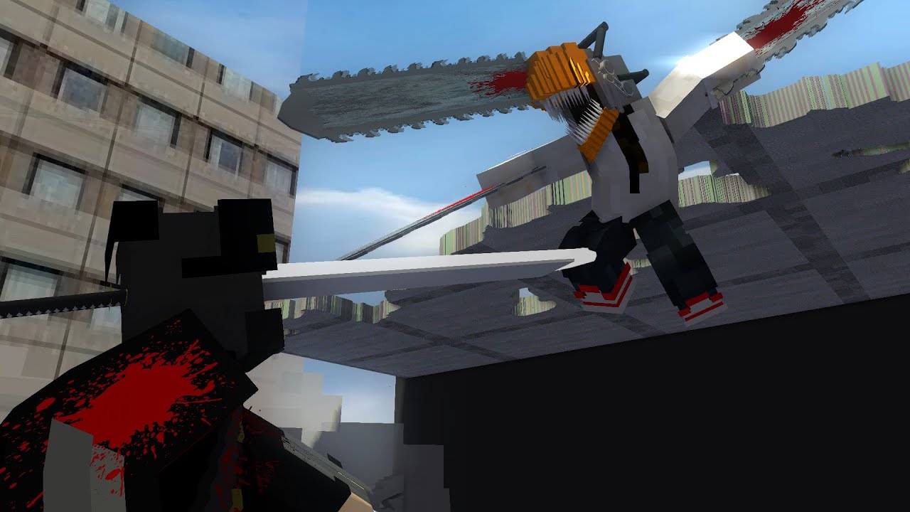Chainsaw Man battle scene3 ep9 【Minecraft animation】 - YouTube