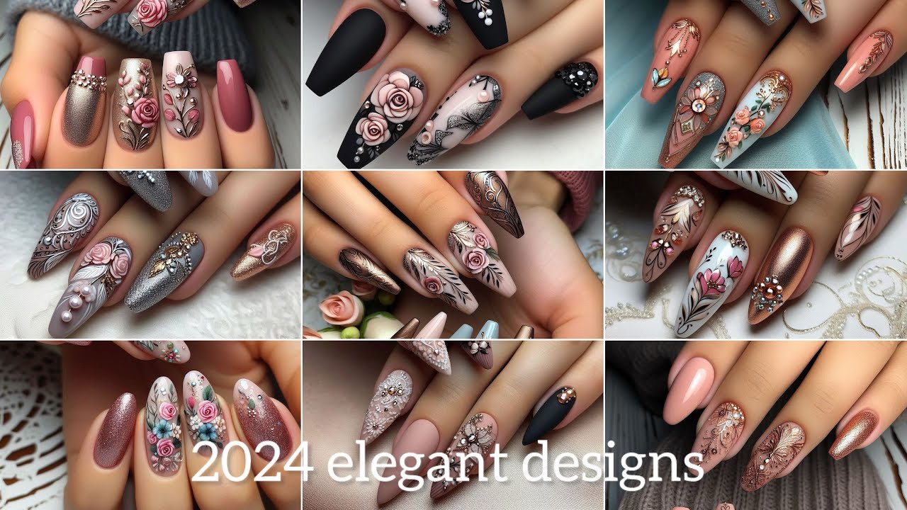 Elegant and beautiful nail polish art design for beautiful women of ...