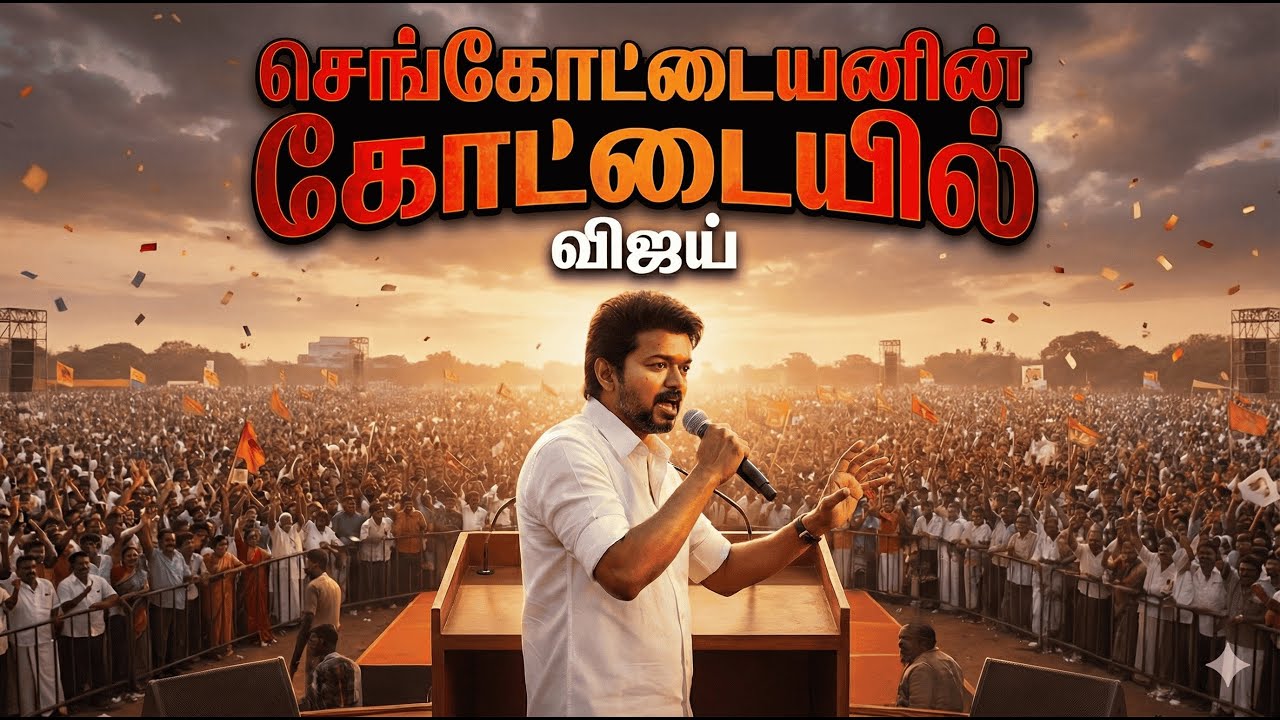 Massive Crowd for TVK Vijay Speech in Erode | Sengottaiyan’s Power Show ...