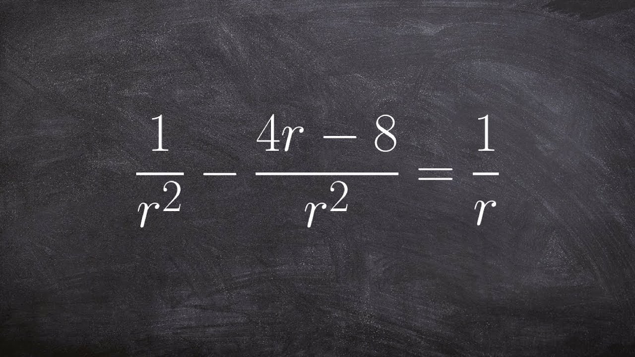 Solve an equation with rational terms - YouTube