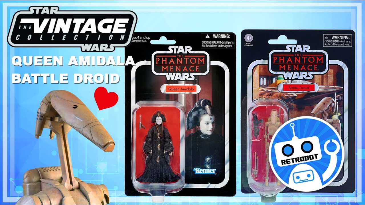 Queen Amidala and Battle Droid: Star Wars Vintage Collection - YouTube