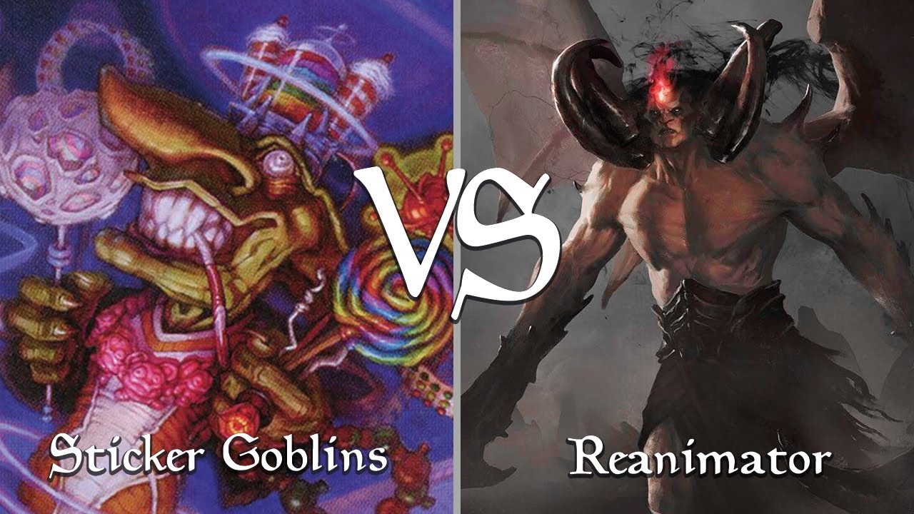 [MtG Legacy] Sticker Goblins VS Black Reanimator Depths - YouTube