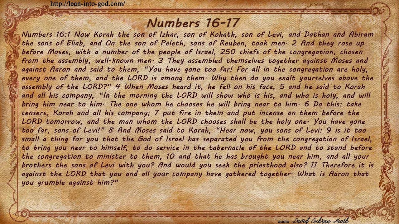 Numbers 16-17 - YouTube