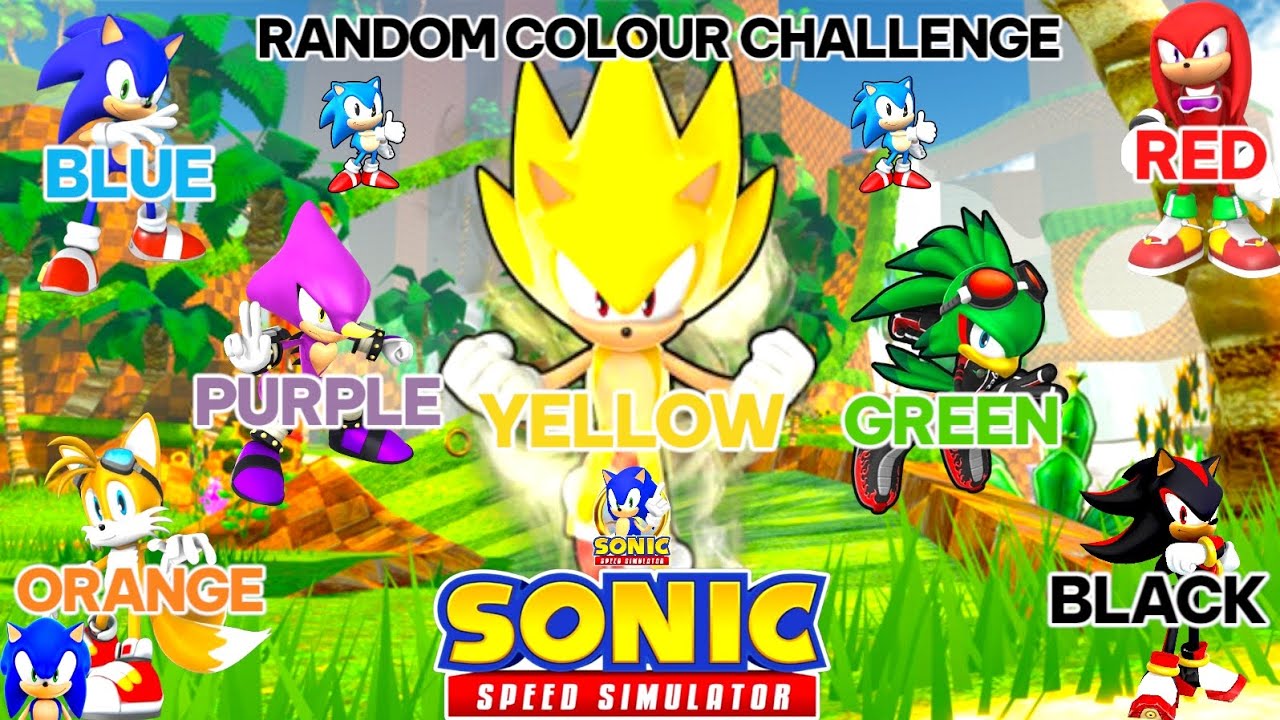 Random Color Challenge in Sonic Speed Simulator! - YouTube