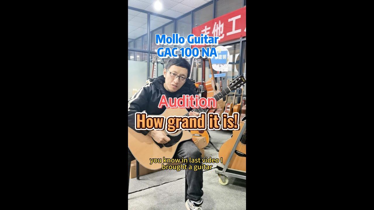 Mollo Guitar GAC 100 NA Audition great acoustic guitar with grand ...