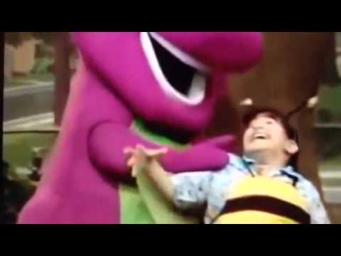 Barney comes to life (It's Raining, It's Pouring...) - YouTube