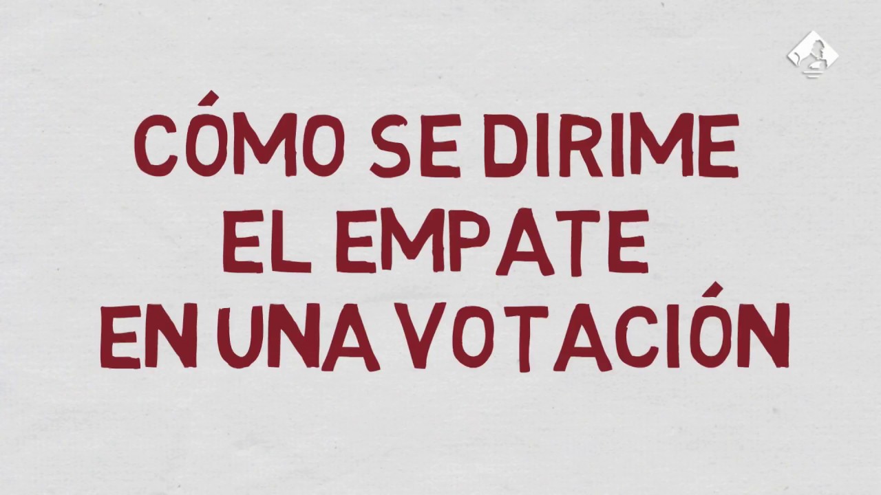 Cómo se dirime un empate en votación - YouTube