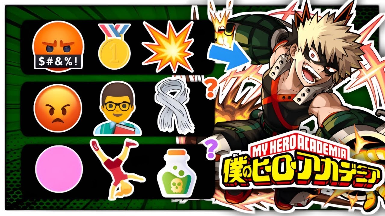 MHA Quiz - Guess The Character By Emojis! | My Hero Academia Emoji ...