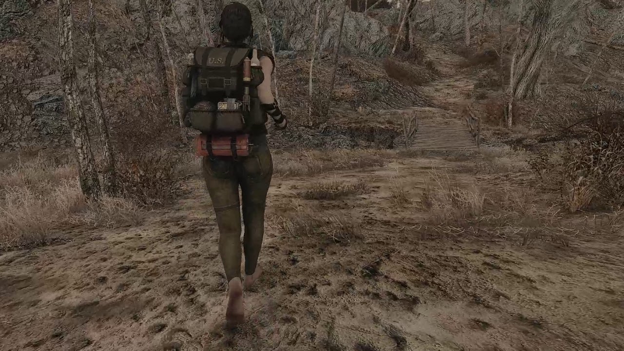 Fallout 4 Barefoot Footstep Extended showcase: sand surface - YouTube