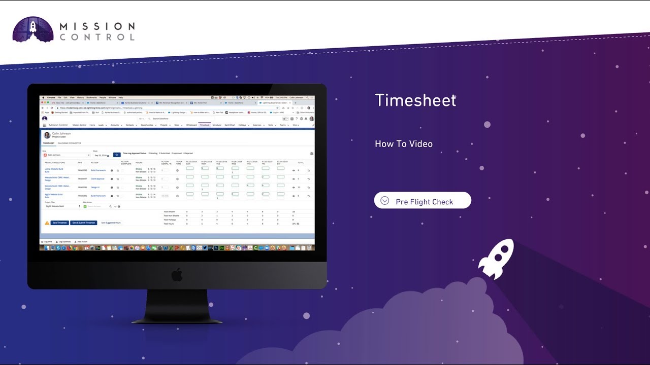 Mission Control - Timesheets - YouTube