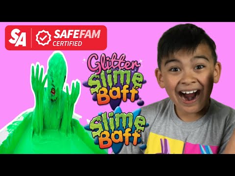 Keelan Kids Try Slime Bath | Zimplikids Slime Baff  | Zimplikids Glitter Slime Baff| Slime Bath Time
