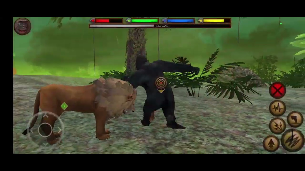 Gorilla vs Lion,Elephant, Chimpazee,Warthog,Gnu. Ultimate Jungle ...