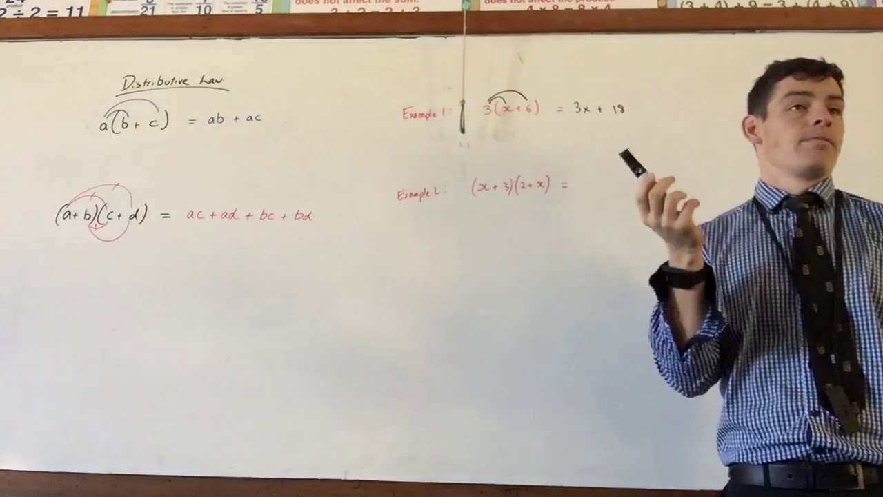 Applying Distributive Law with 2 Brackets - YouTube