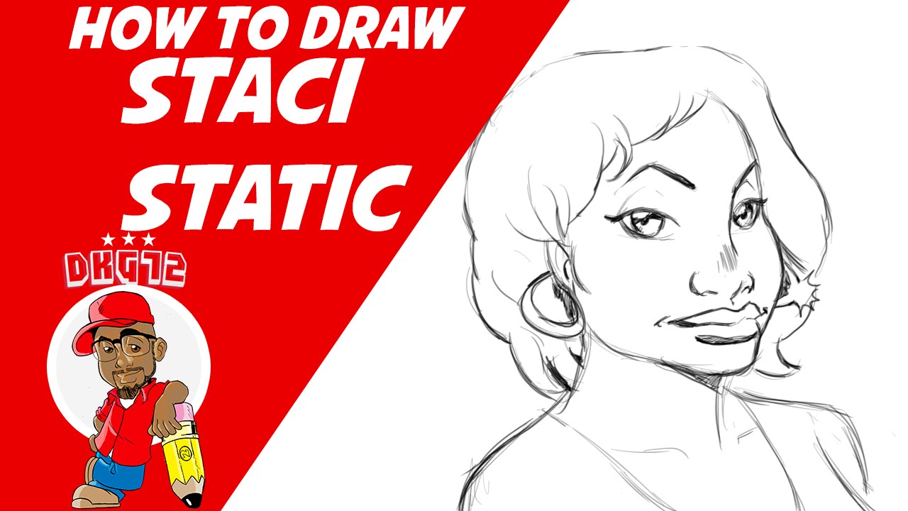 How to Draw Staci Static - Drawing with DKG72 - YouTube