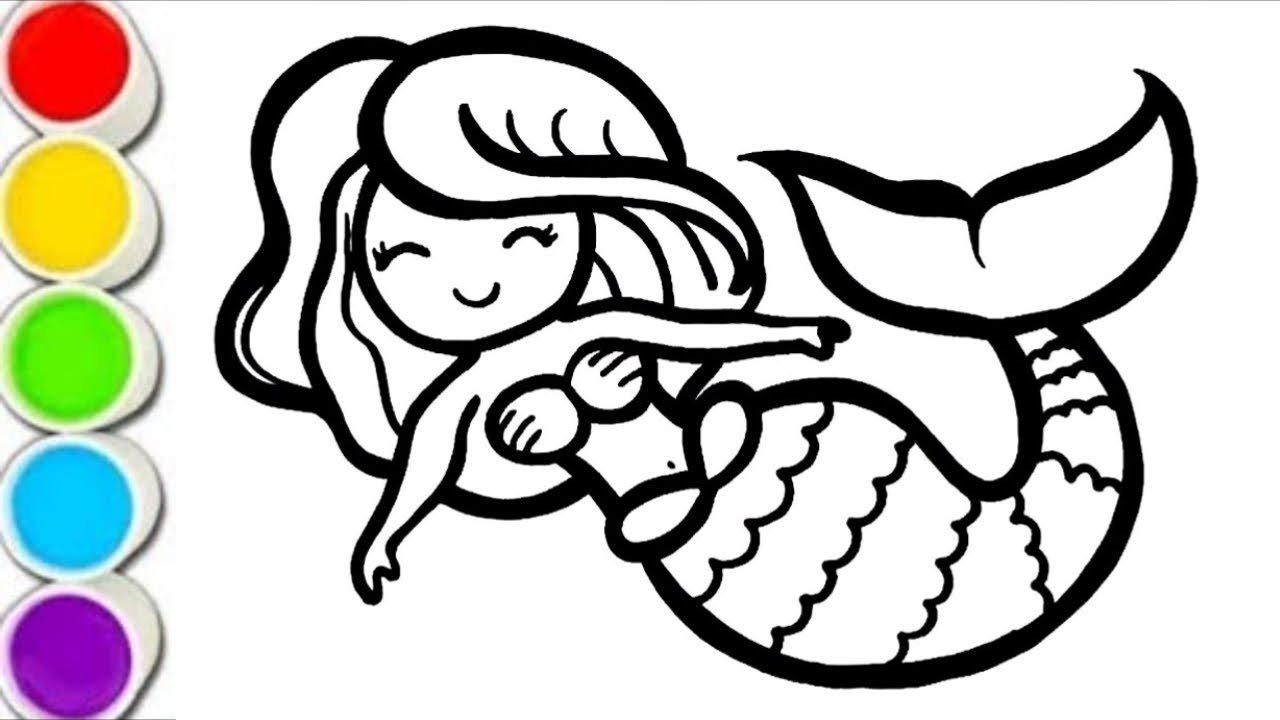 Mermaid Drawing Tutorial for Kids | Easy Step-by-Step Guide - YouTube