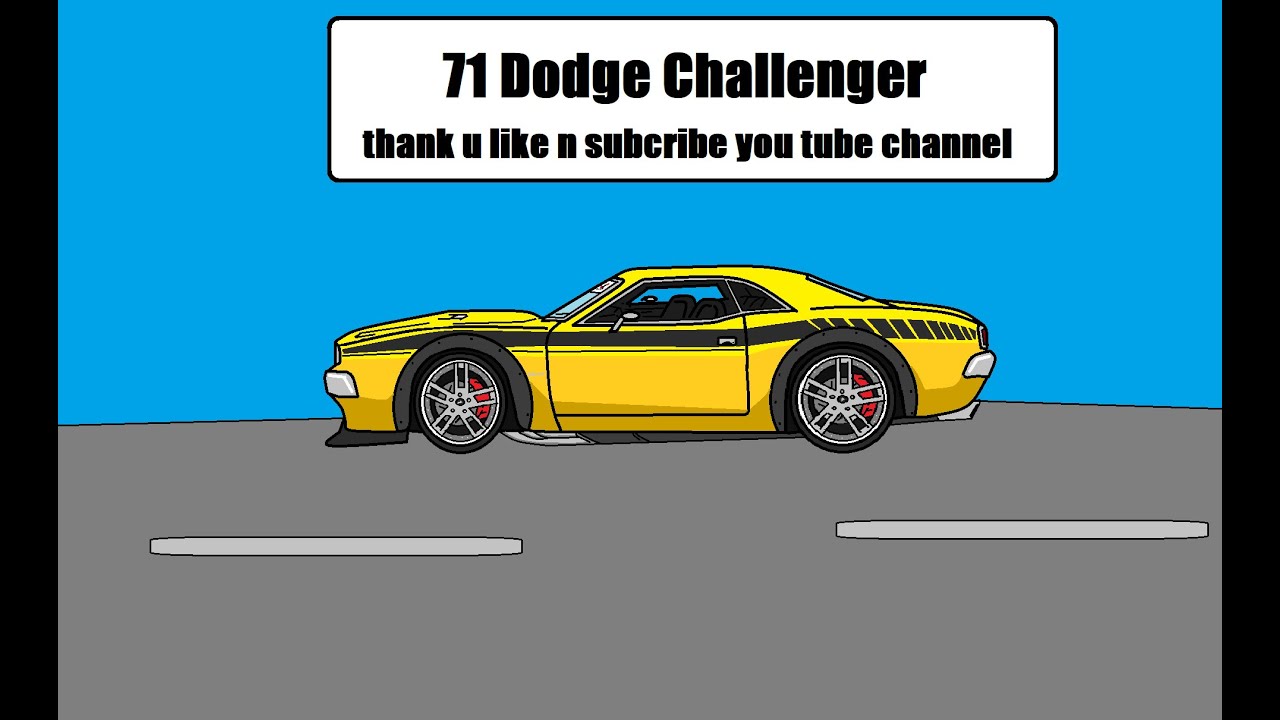 the steps drawing the 71 challenger - YouTube
