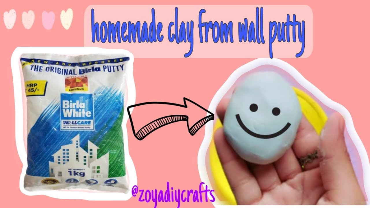 how to make clay from wall putty 😲// homemade clay in just 5 mins ...