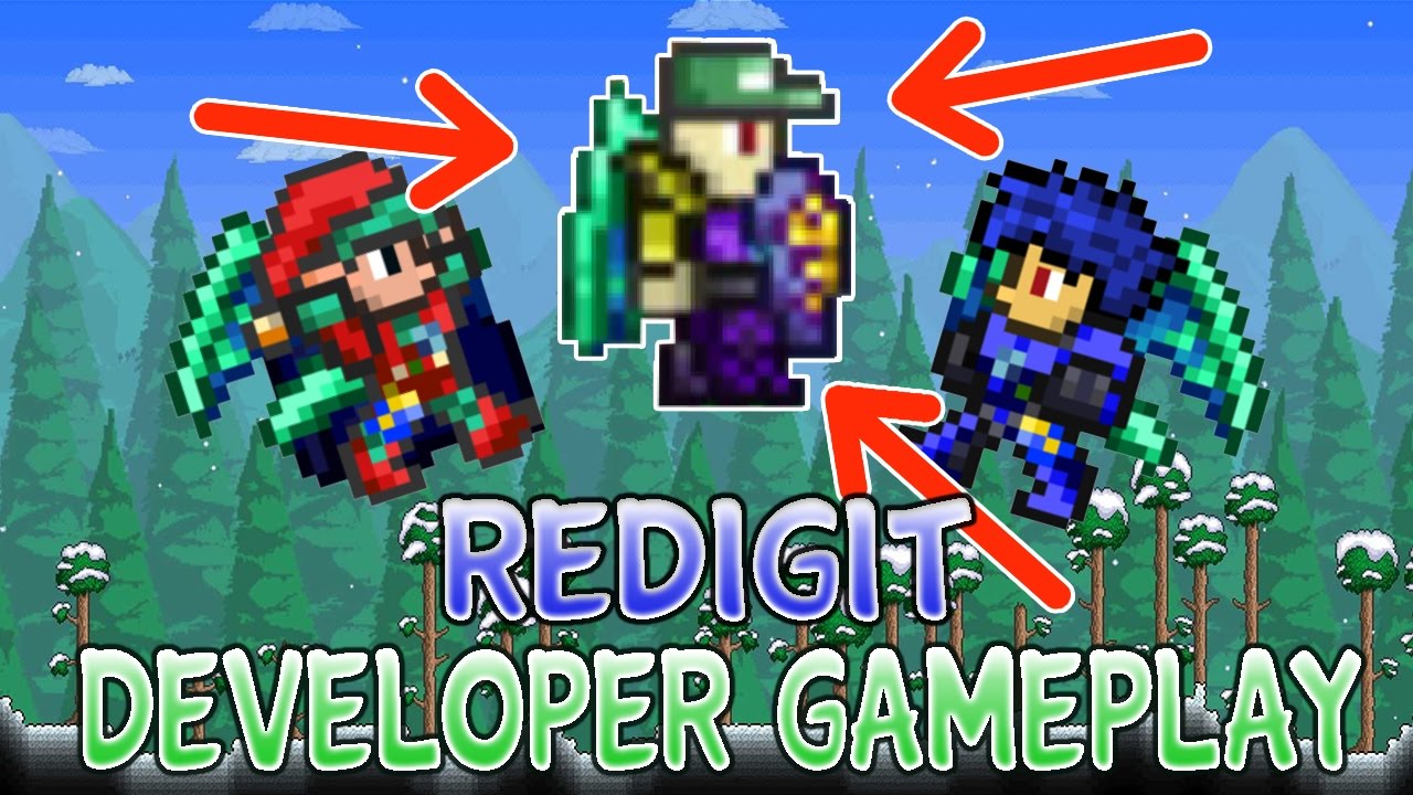 Terraria Gameplay w/ Redigit The Terraria Developer 1.2.4 - YouTube