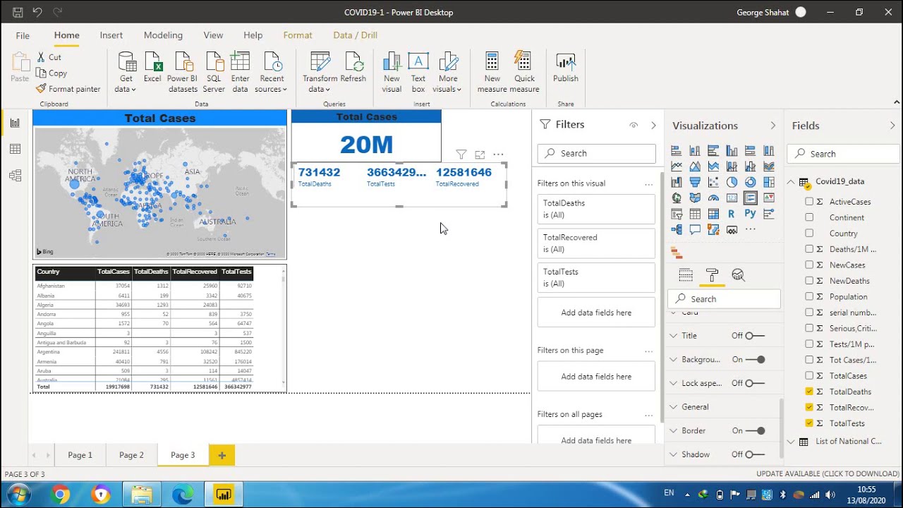 How to Create Cards in Power BI - YouTube