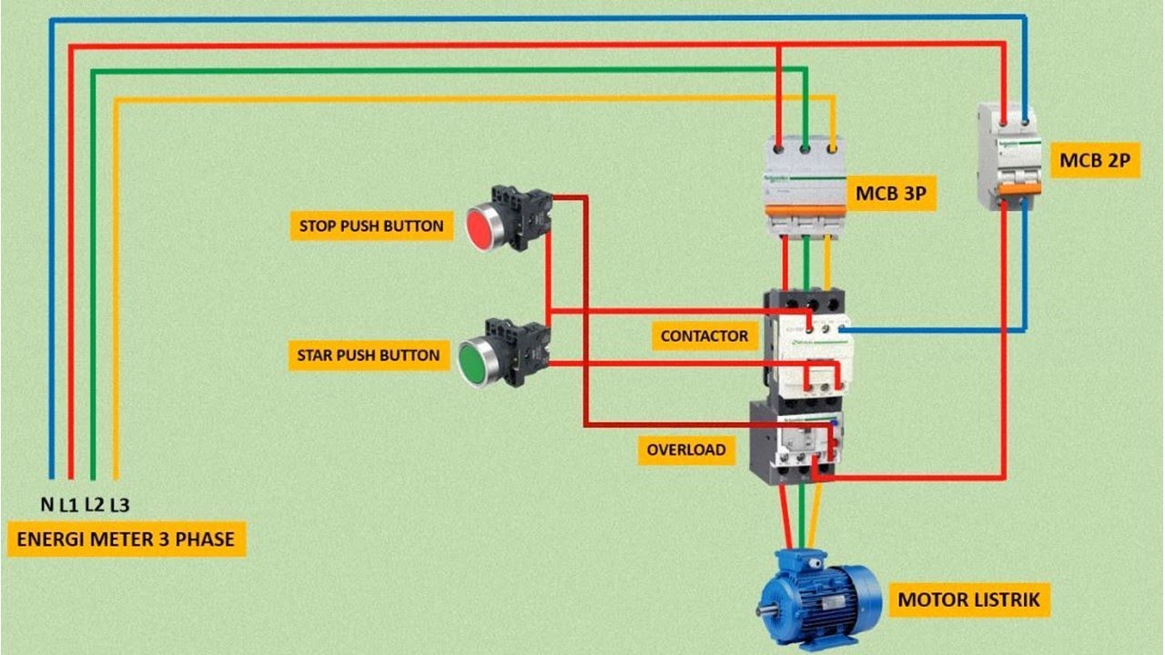 three phase electric motor connection / 3 phase motor connection - YouTube