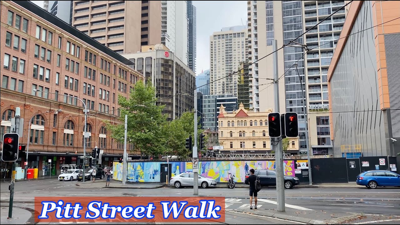🇦🇺 Sydney City: Pitt Street Walk / from Central Station to Pitt St Mall ...