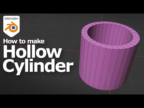 How to make hollow cylinder in Blender