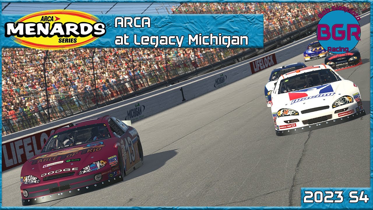 ARCA at Michigan 2008 - iRacing NASCAR - YouTube