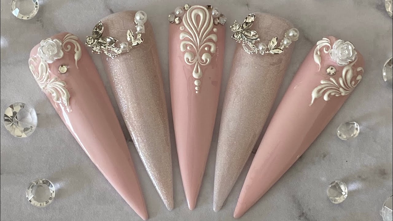 Wedding Nails | Collab | Nutty Nail Co. - YouTube