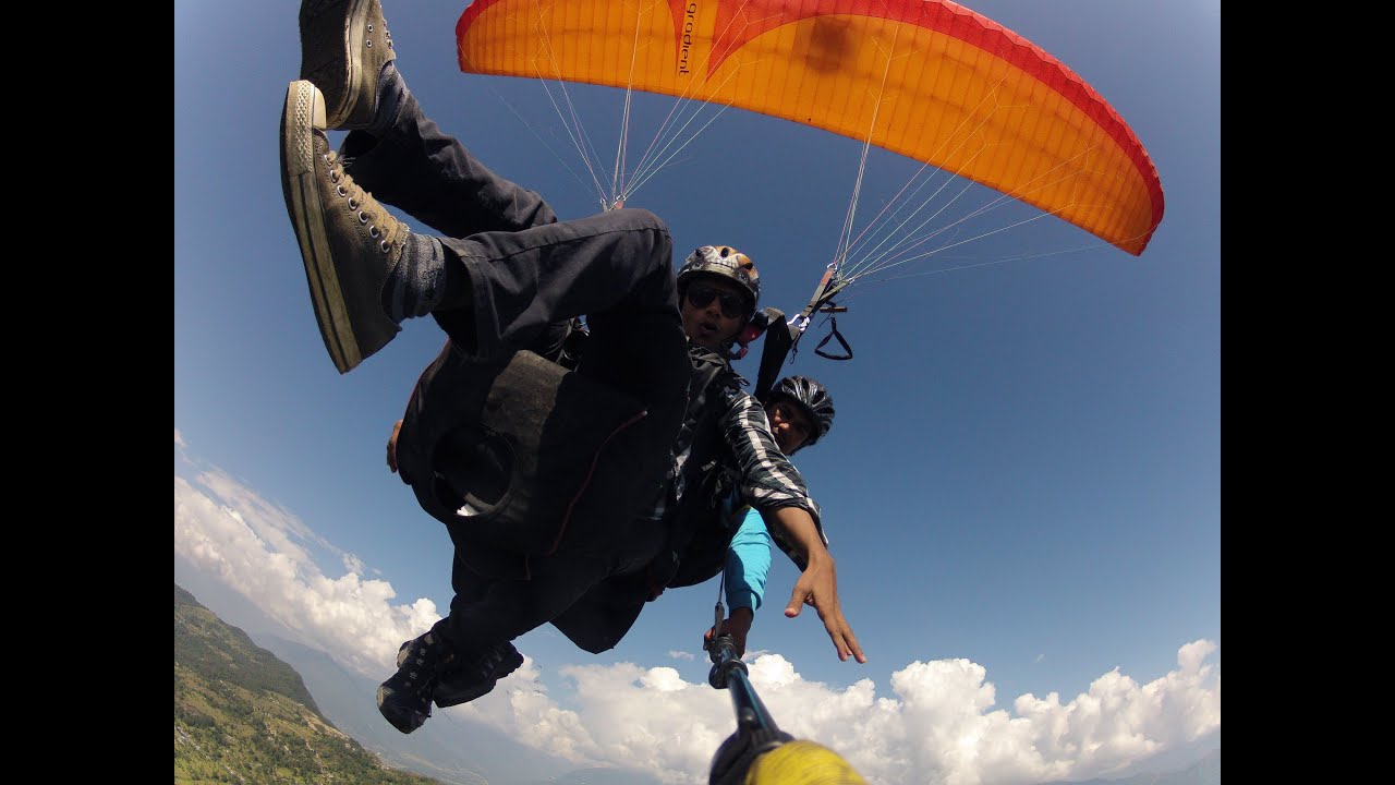 Paragliding Thermal flying Pokhara, Sarangkot Nepal Pilot-Subash - YouTube