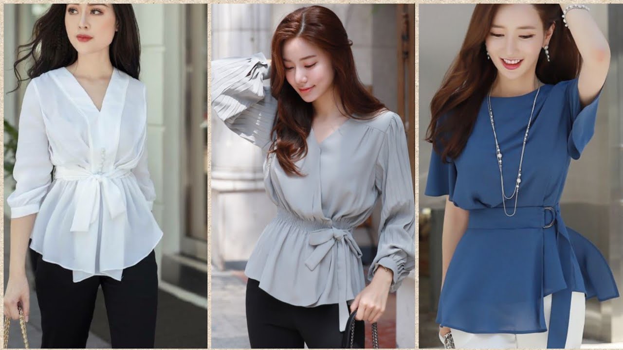 A New Affordable Plain Tops Collection For Girls/Stylish Blouse ...