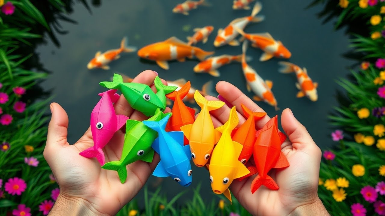 Catch colorful aquarium fish, Goldfish, Small Turtles In The Small ...