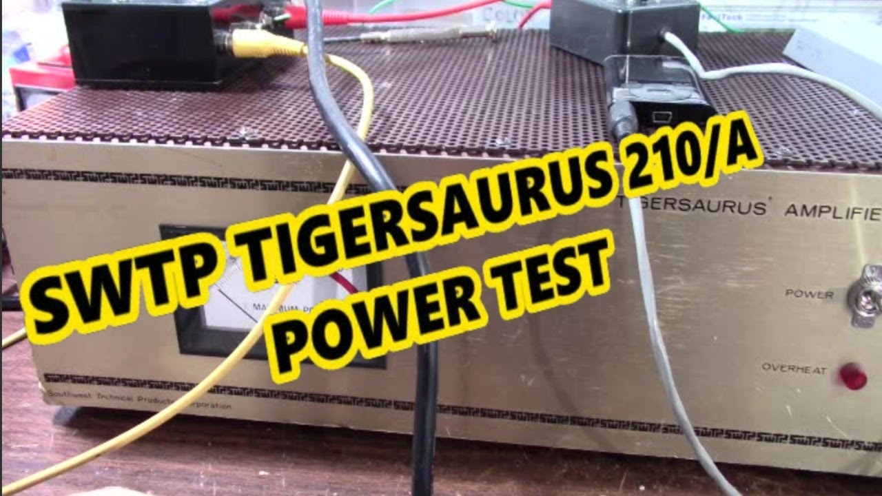 SWTP Tigersaurus Amplifier 210/A power test & checkup - YouTube