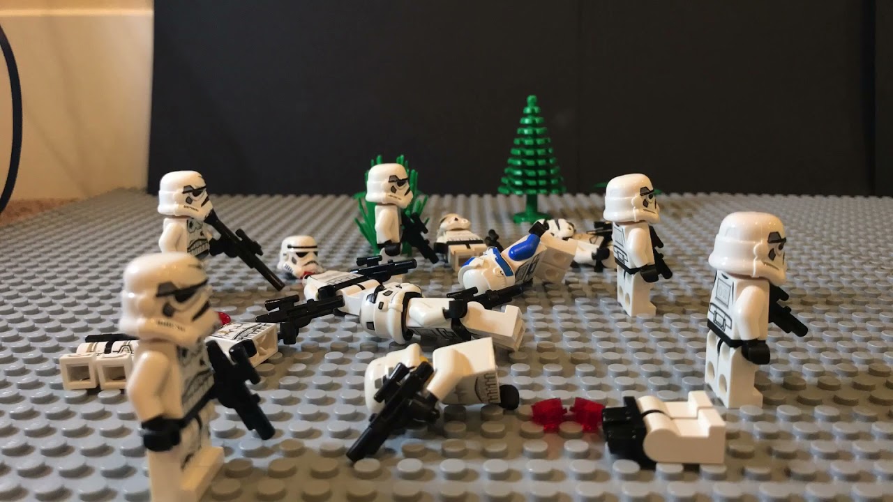 Mando VS Stormtroopers Lego star wars stop motion - YouTube