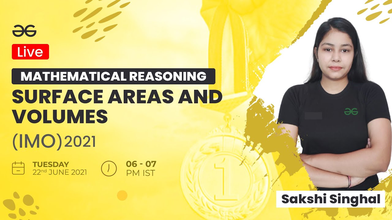 IMO | Mathematical Reasoning (Surface Areas and Volumes) - YouTube