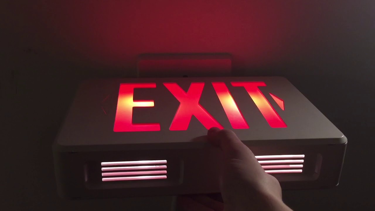 Exit Sign Setup 19 - YouTube