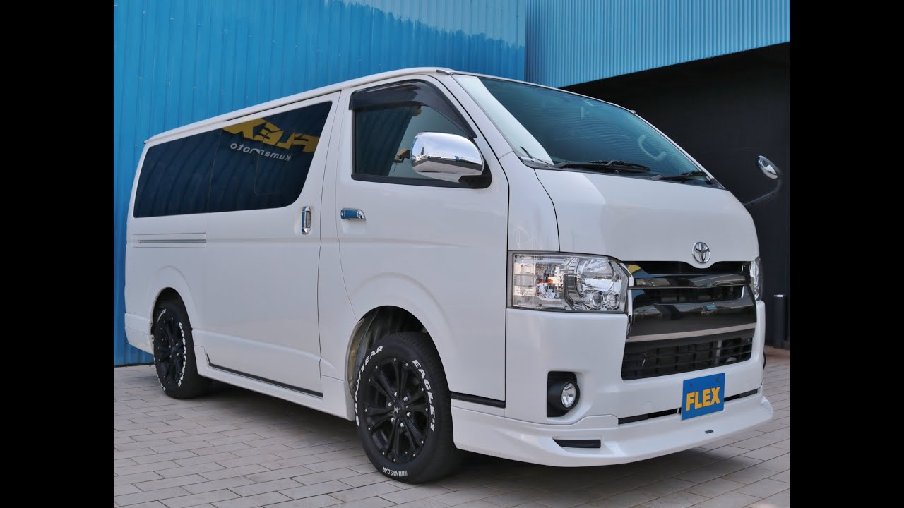 QD1597 平成27年式 レジアスエース スーパーGL ダークプライム 3,000cc ディーゼル4WD モデリスタエアロカスタム 5人乗り フレックス熊本店 - YouTube