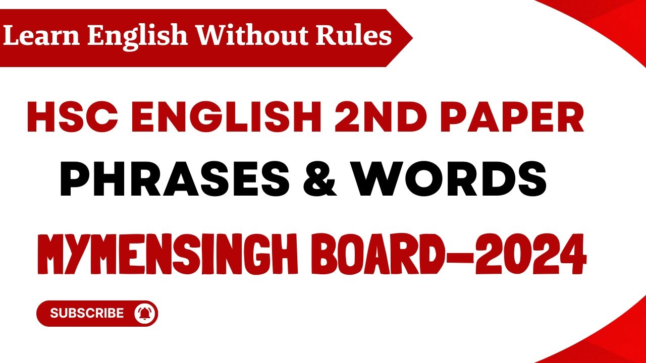 HSC Phrases and words | Mymeningh Board 2024 |special use of word and ...