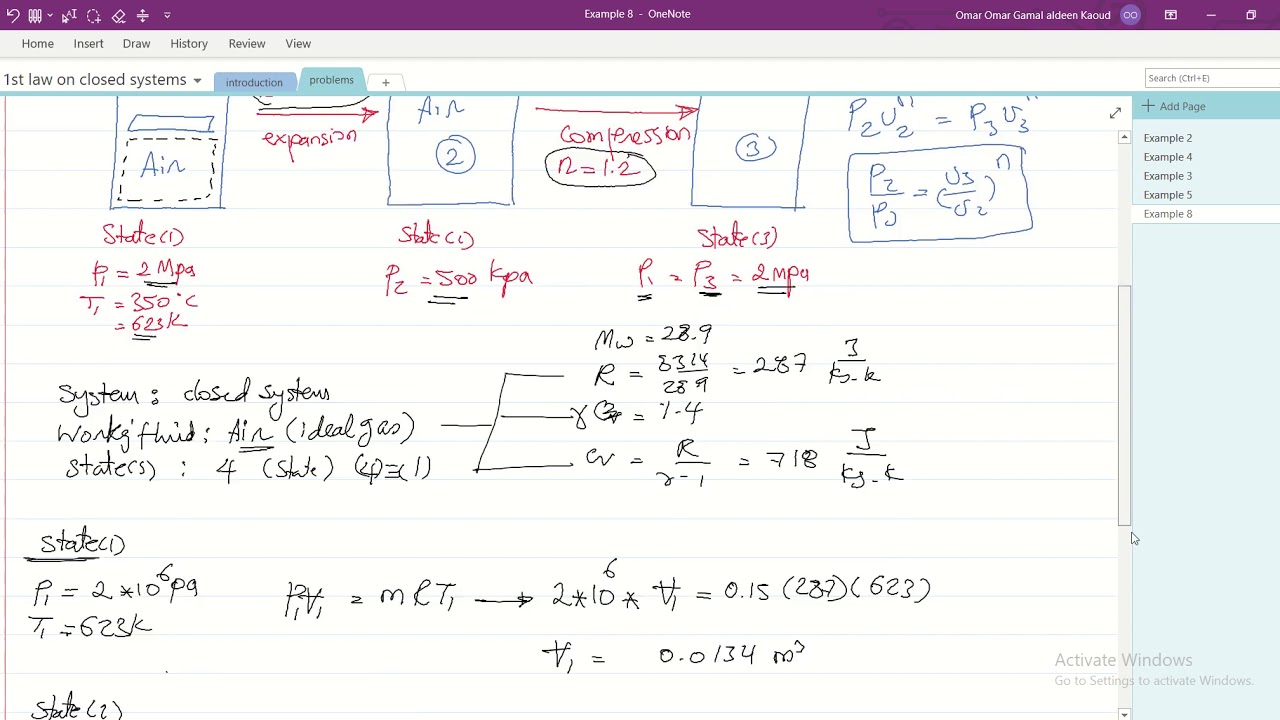 1st law of thermodynamics on closed system pt 2/2 - YouTube