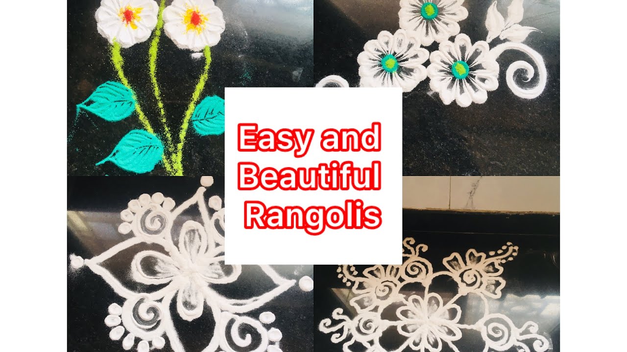 Simple & Easy Rangolis 🎨-Festival Rangoli - YouTube