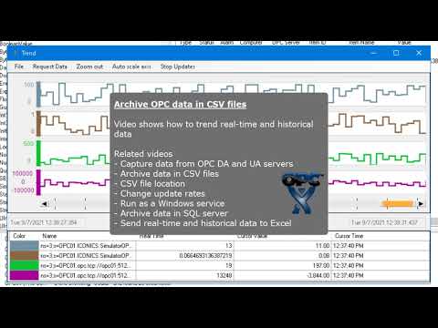 OPC Expert Archiving - Trend Real-Time and Historical Data - YouTube
